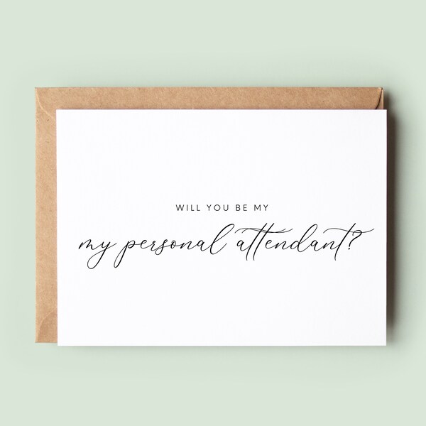 To My Personal Attendant - Etsy
