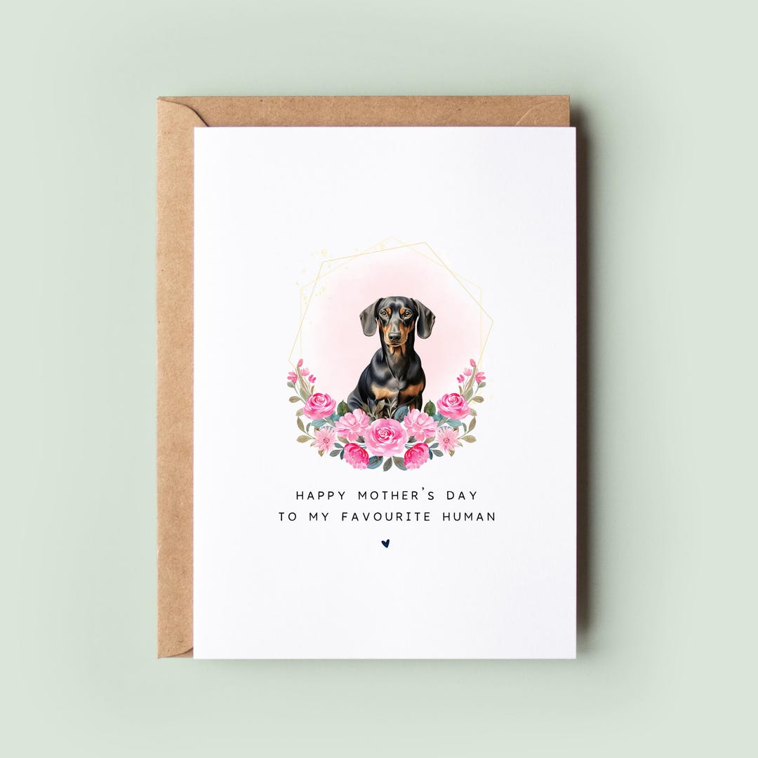 Personalised Dachshund Dog Mum Mother’s Day Card | Card From the Dog ...