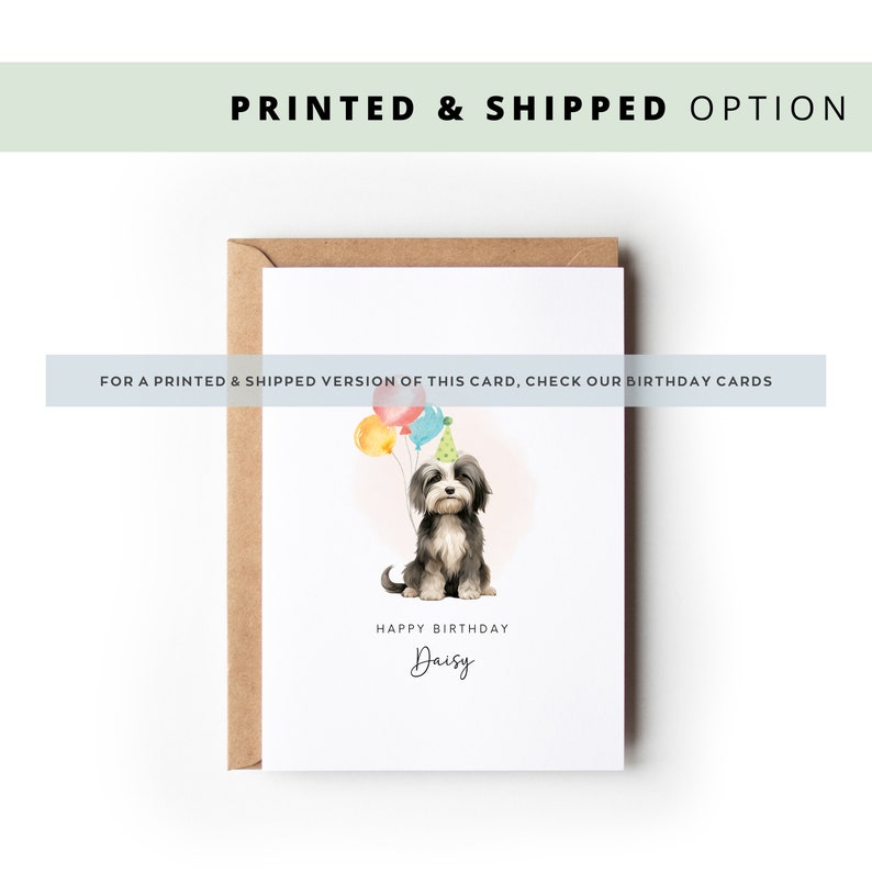 Printable Havanese Birthday Card From the Dog, Birthday Card for Dog ...
