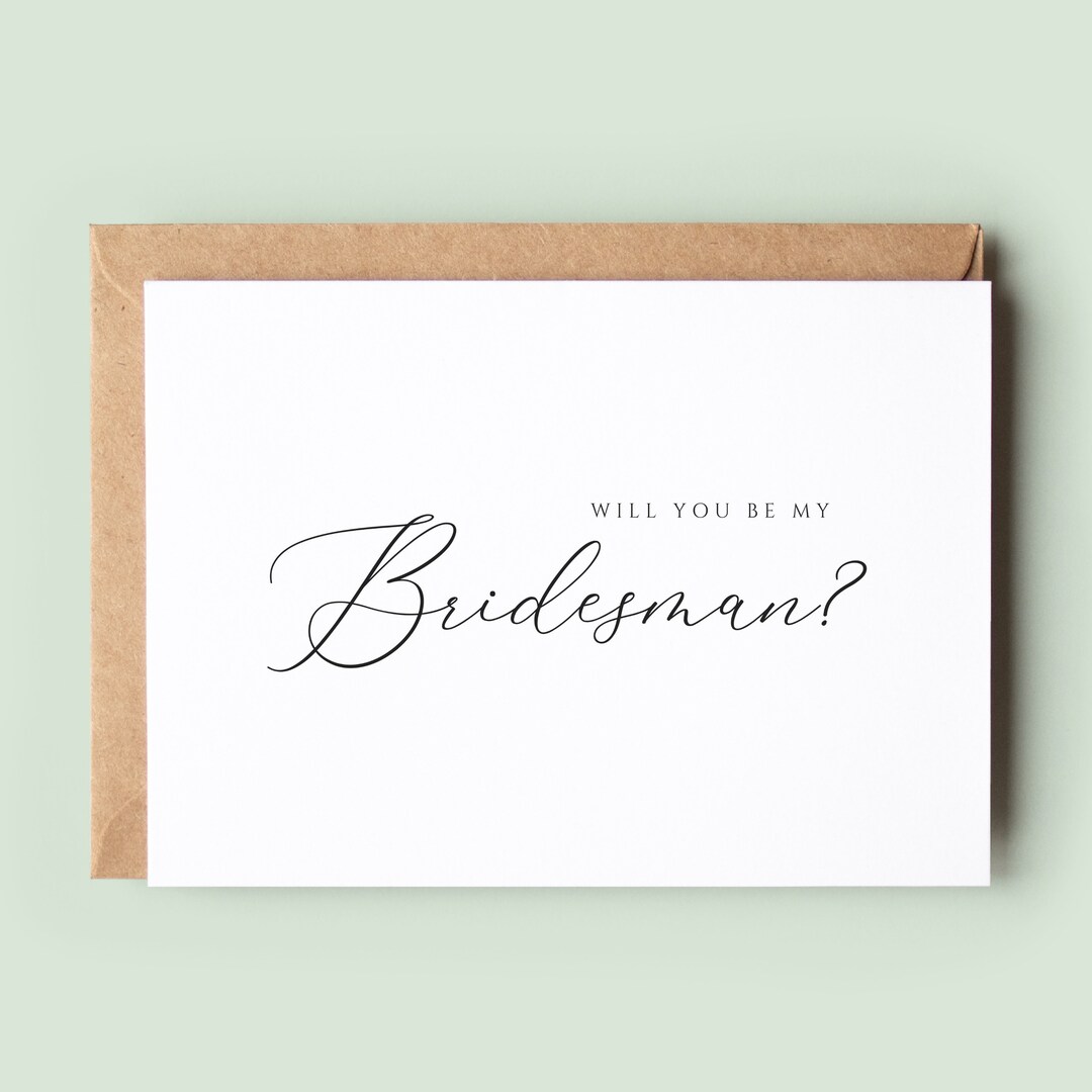 Classic Will You Be My Bridesman Card, Will You Be My Bridesman Wedding ...