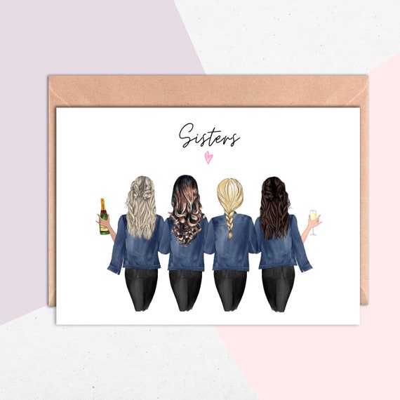 Personalised Sister Birthday Card Personalized Sister Etsy