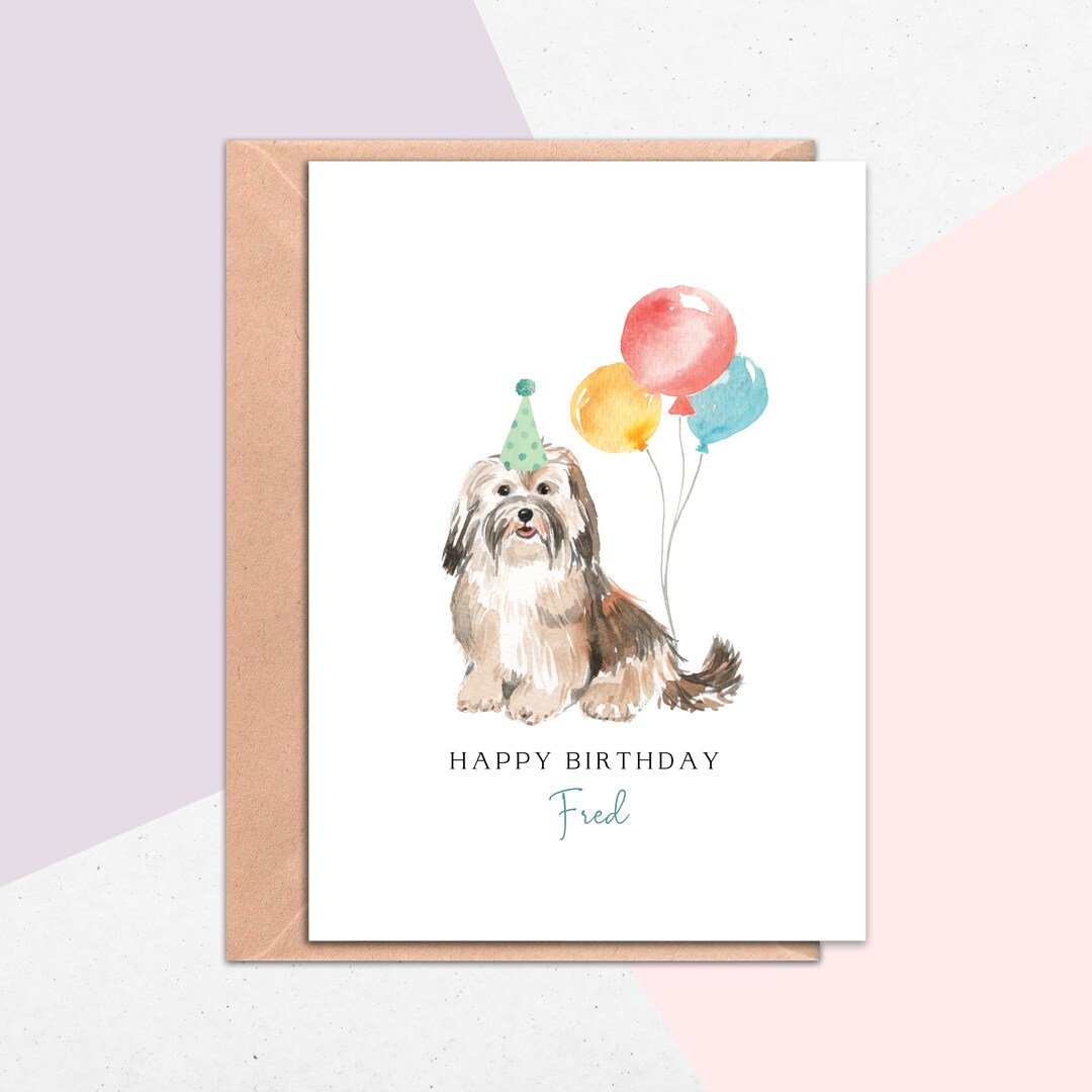 Havanese Birthday Card From the Dog Birthday Card for Dog - Etsy