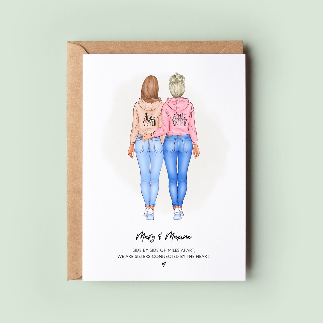 Personalised Sister Birthday Card, Personalised Sister Card Sisters ...