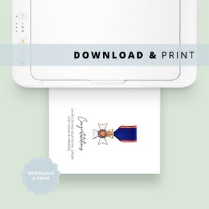 Printable Congratulations on Your Knighthood Personalised Greeting Card ...