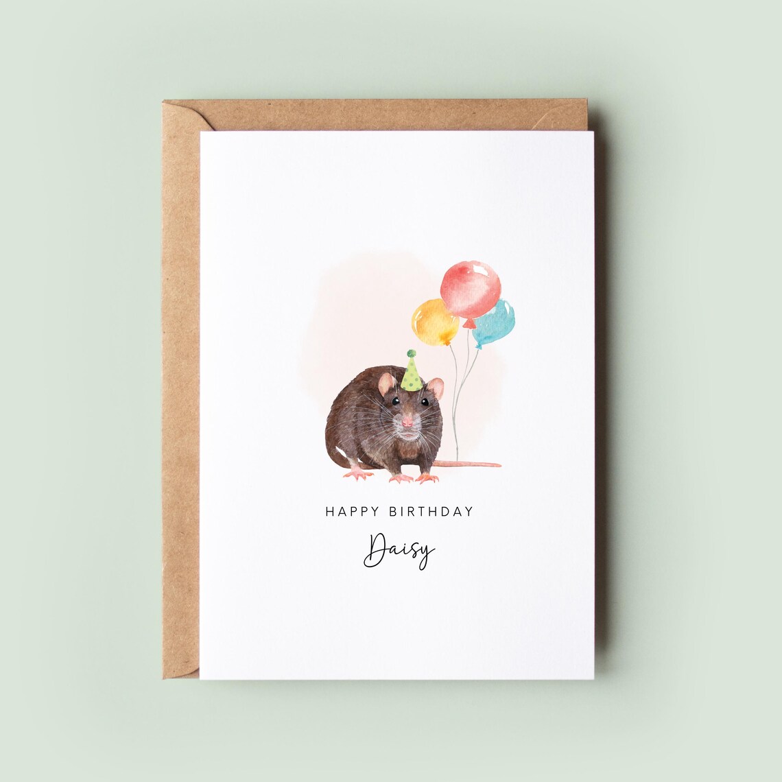 Rat Birthday Card From the Rat, Birthday Card for Rat Dad, Birthday ...
