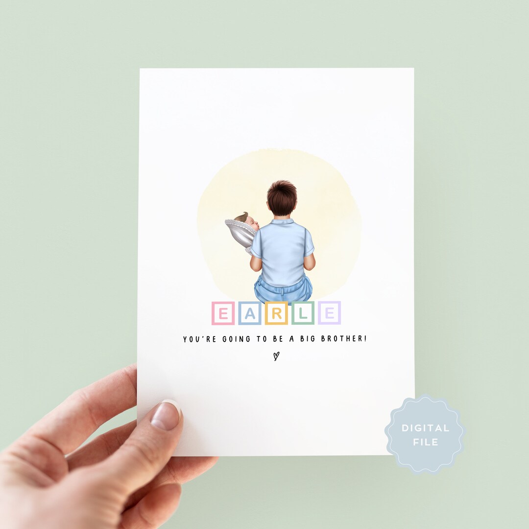 Printable You're Going to Be a Big Brother! Printable Digital Card ...