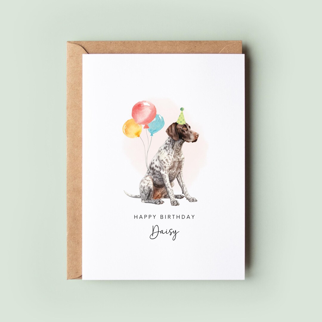 German Pointer Birthday Card From the Dog, Birthday Card for Dog Dad ...