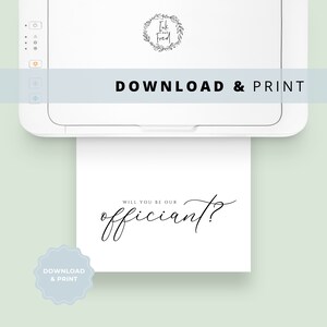 Printable Classic Will You Be Our Officiant Card, Will You Marry Us ...