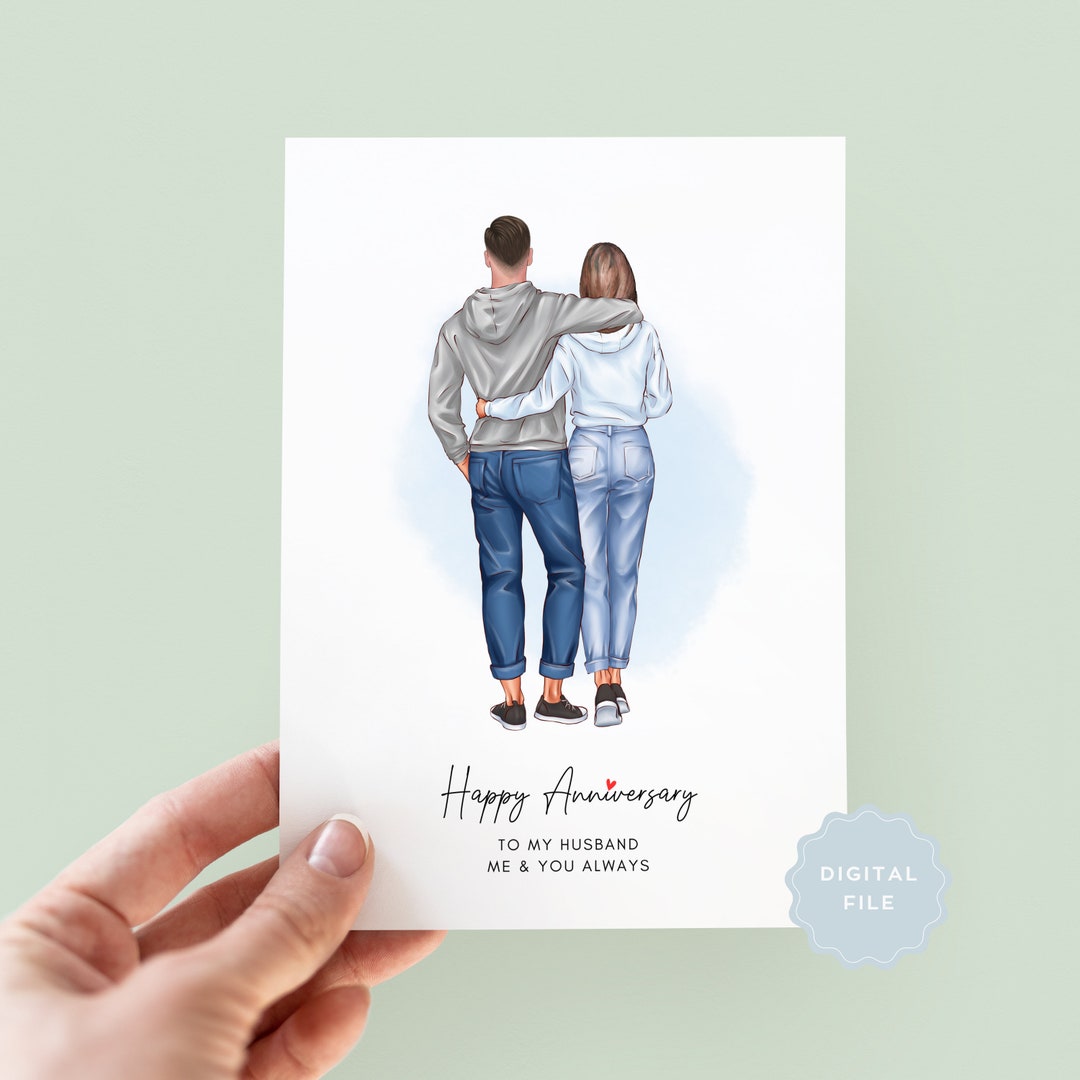 Printable Personalised Couple Card Couples Anniversary Card - Etsy