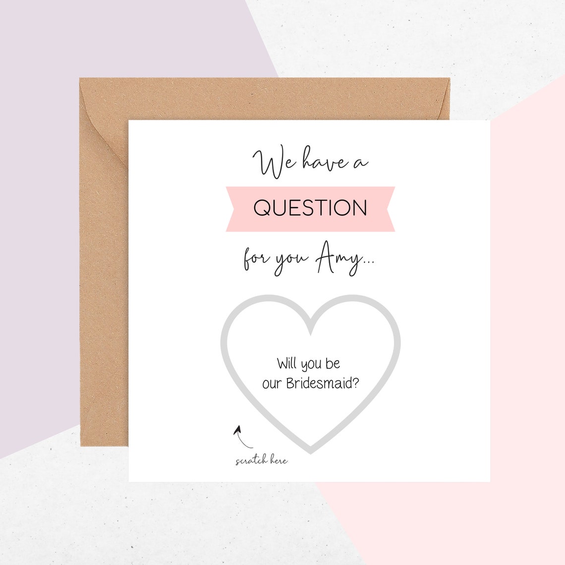 Bridesmaid Scratch Off Card Will You Be My Bridesmaid Card Etsy Uk
