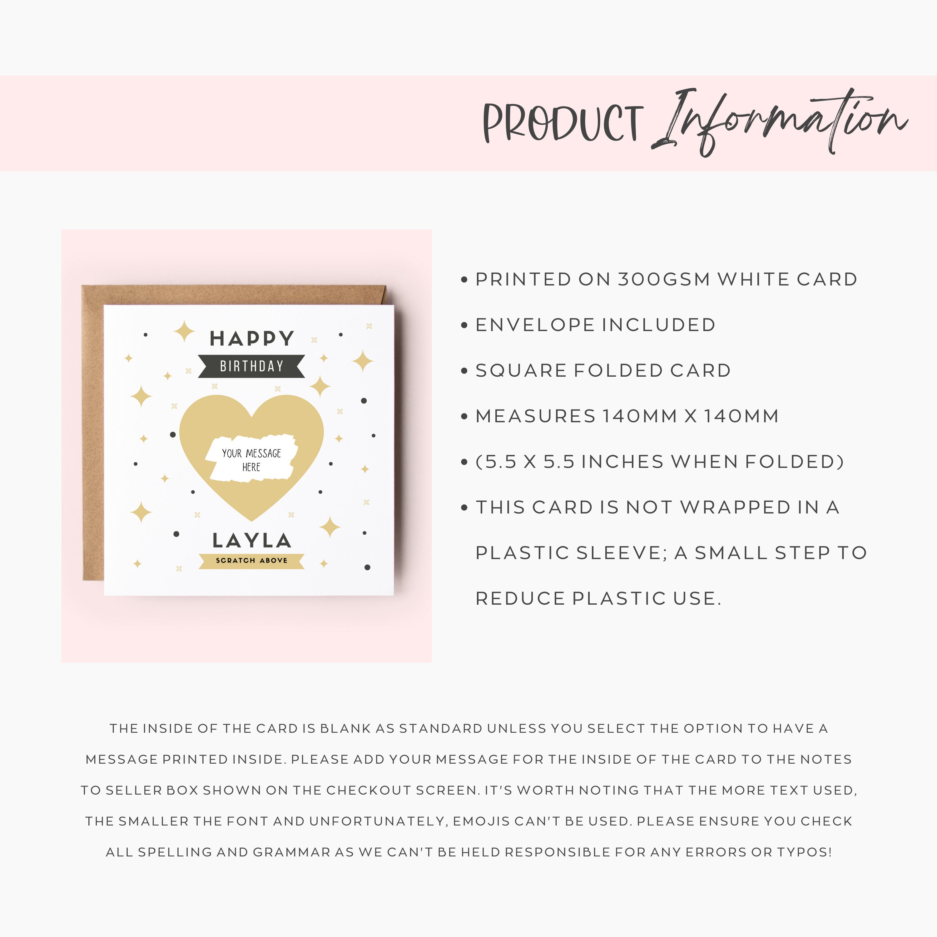 Scratch & Reveal Birthday Card Personalised Scratch Card - Etsy