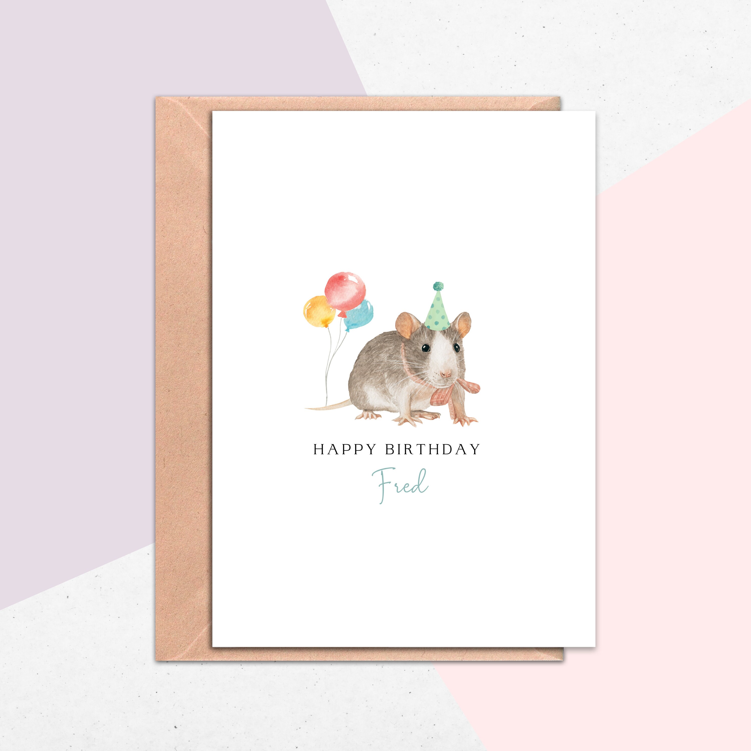 Rat Birthday Card From the Rat Birthday Card for Rat Dad | Etsy UK