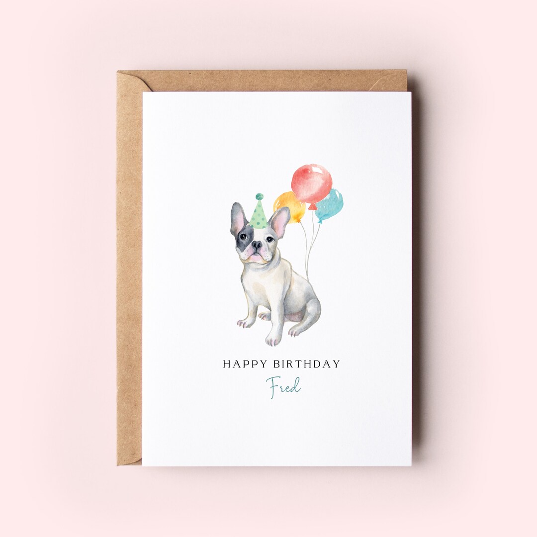 French Bulldog Birthday Card From the Dog Birthday Card for - Etsy