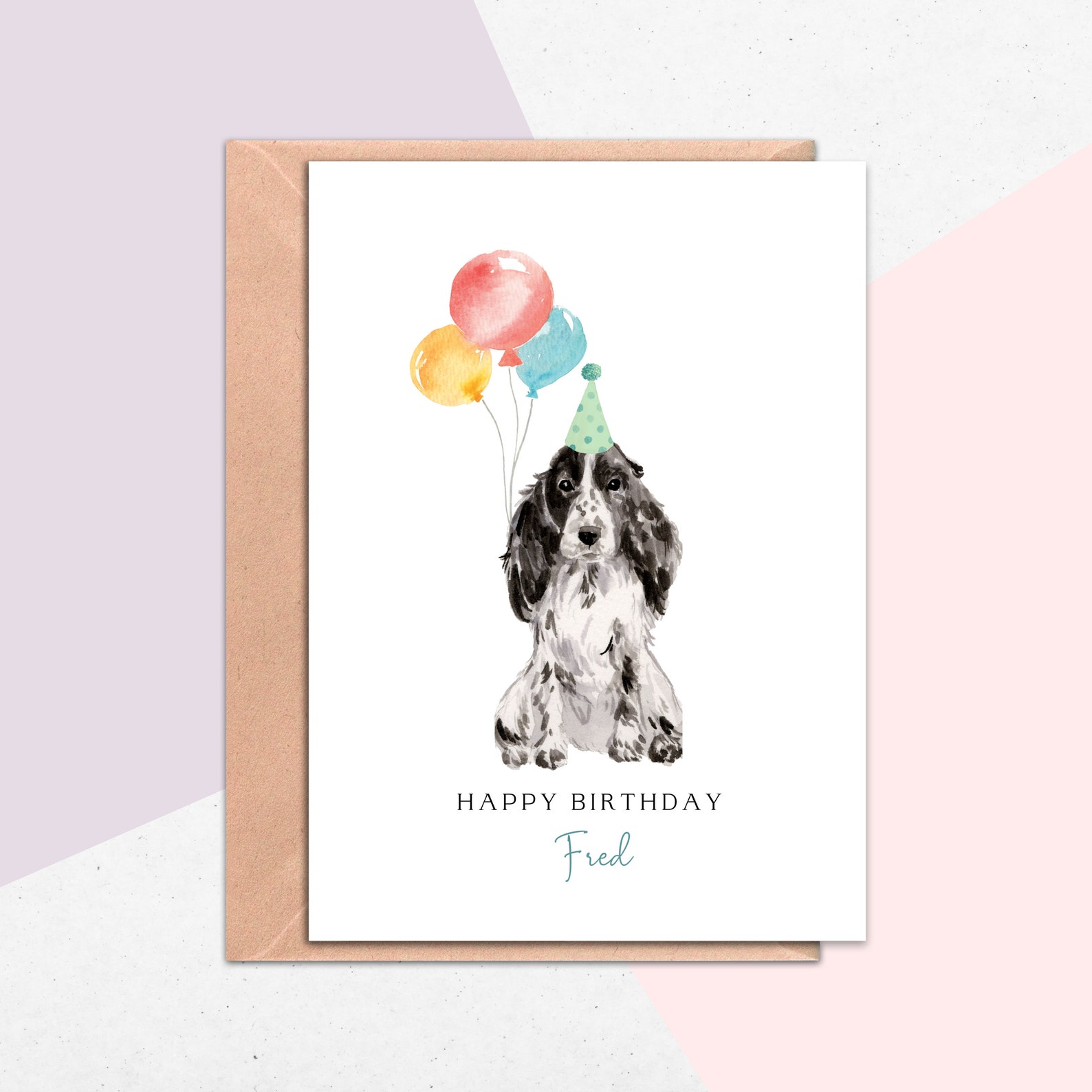 Cocker Spaniel Birthday Card From the Dog Birthday Card for - Etsy UK