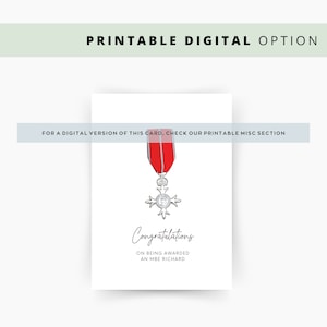 Congratulations on Being Awarded an MBE Personalised Greeting Card, MBE ...