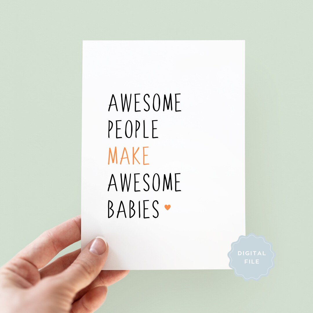 Printable Baby Card for New Parents, Baby Shower Card, Card for New Mum ...