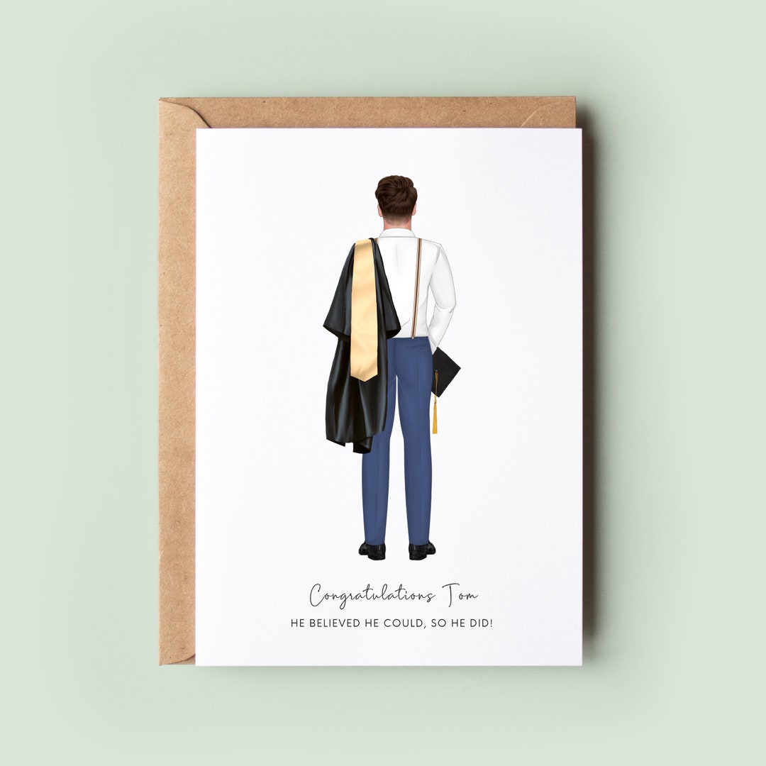 Personalised Graduation Card, Graduation Gift, Grad Card, Personalized ...