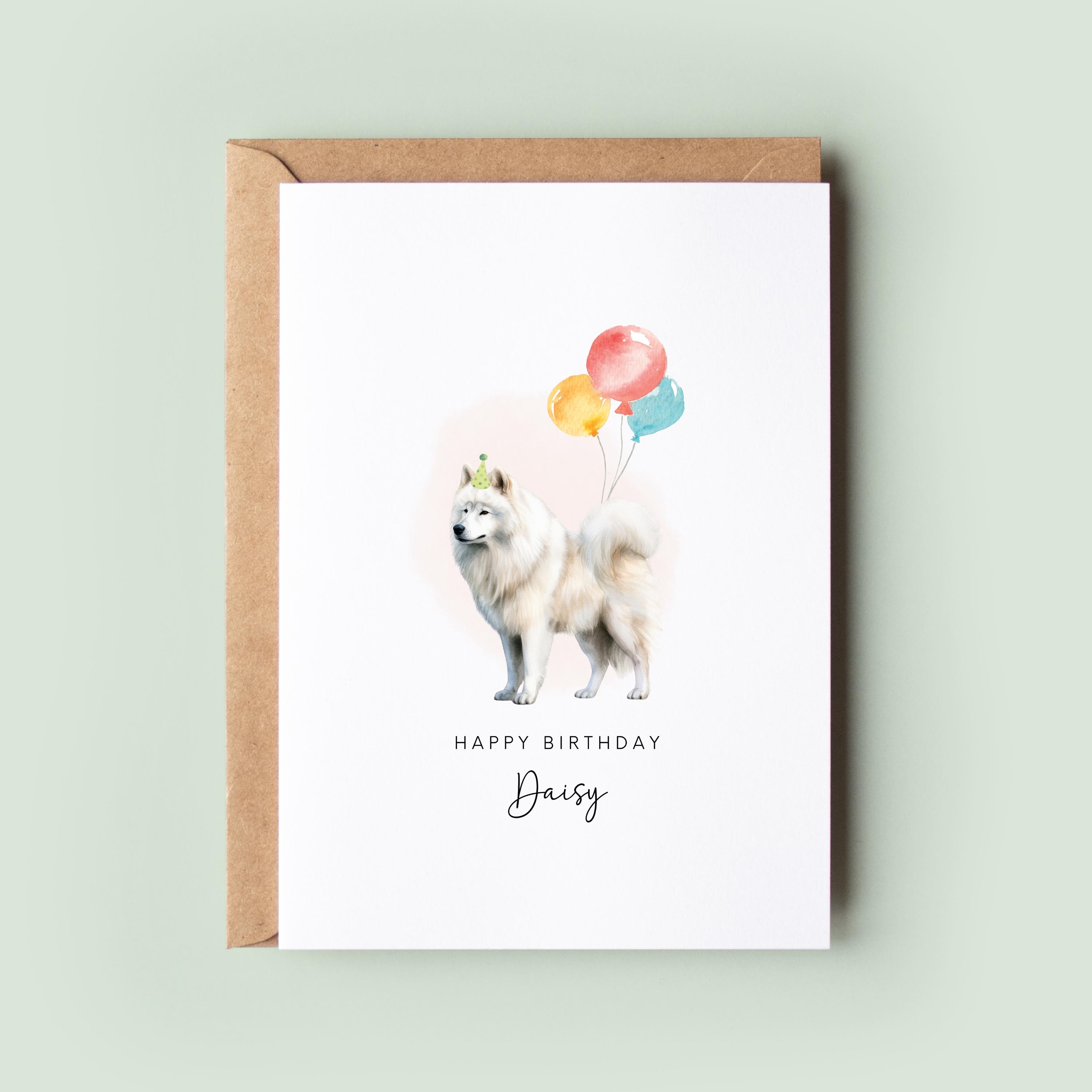 Samoyed Birthday Card From the Dog, Birthday Card for Dog Dad, Birthday ...
