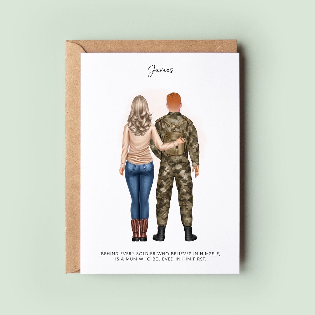 Personalised Army Son Good Luck Card - Son Joining the Army Passing Out ...