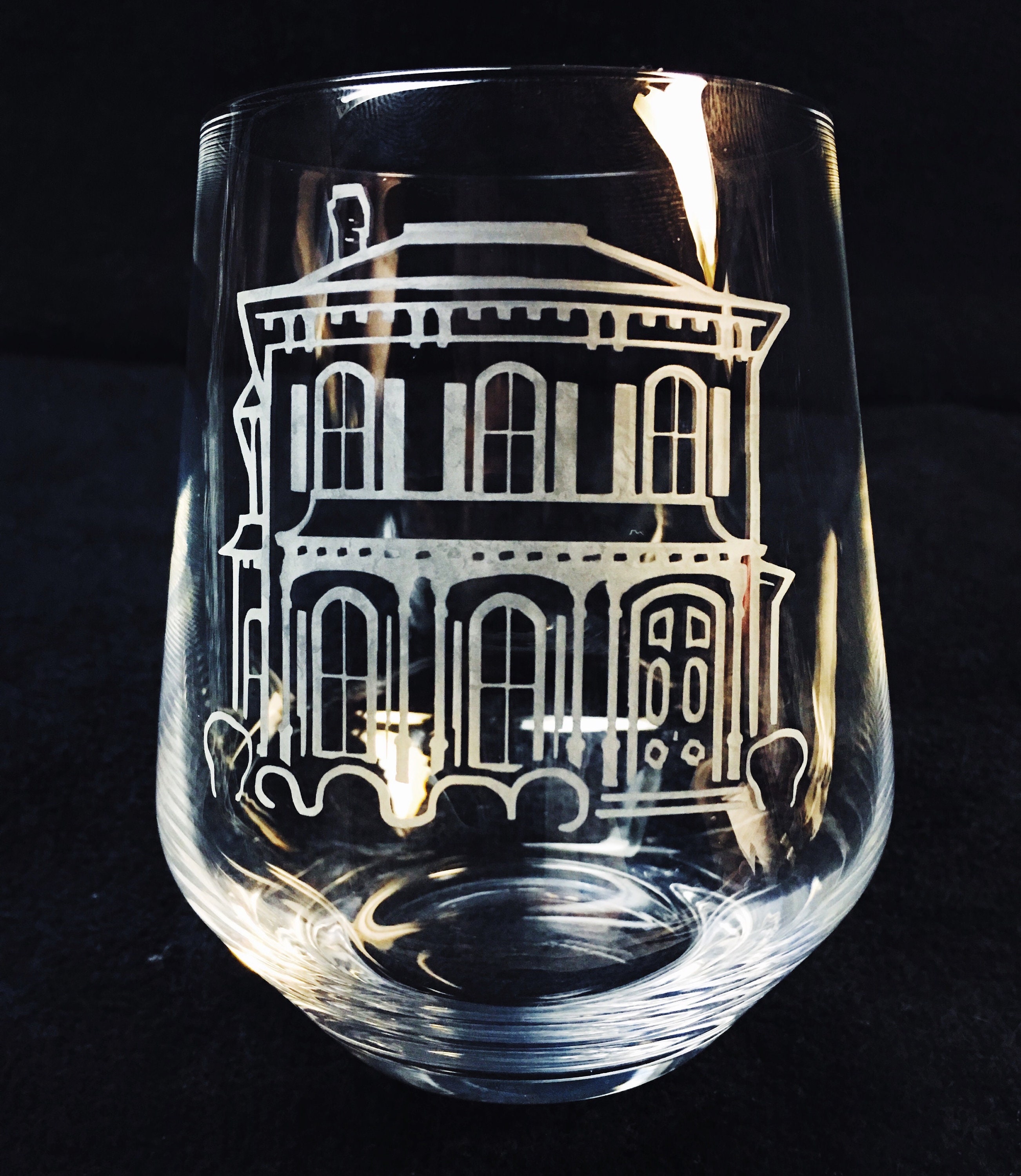 Custom House Portrait Etched Glass - Etsy