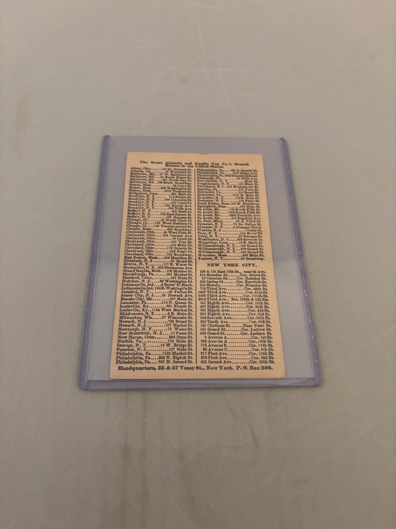 Vintage Advertising Card - Etsy