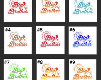 Big Brother Sticker Gift for Older Brother Announcement, Big Brother ...