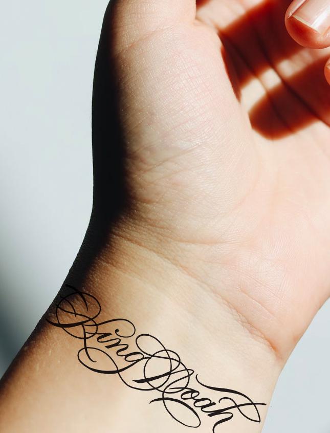 Custom Calligraphy Tattoo Design, Cursive Script Tattoo Digital Art ...