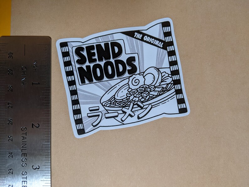 Send Noods Sticker, Ramen Sticker, Foodie Sticker, Food, Fun, Pun ...