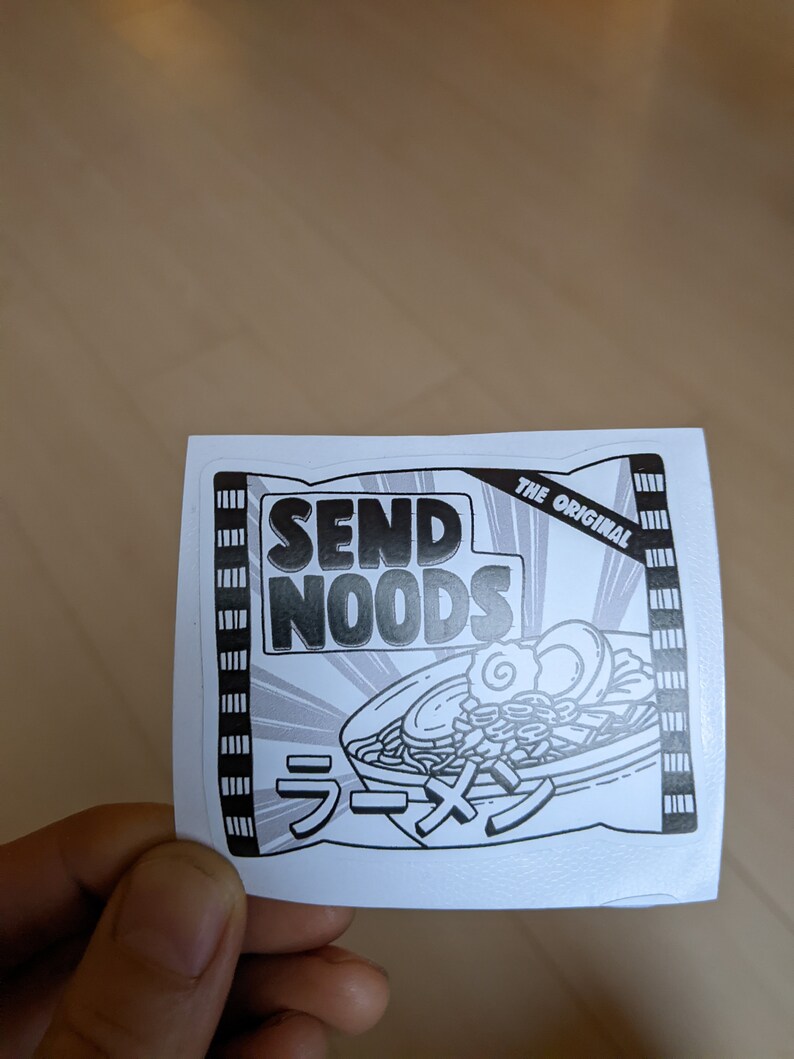 Send Noods Sticker, Ramen Sticker, Foodie Sticker, Food, Fun, Pun ...