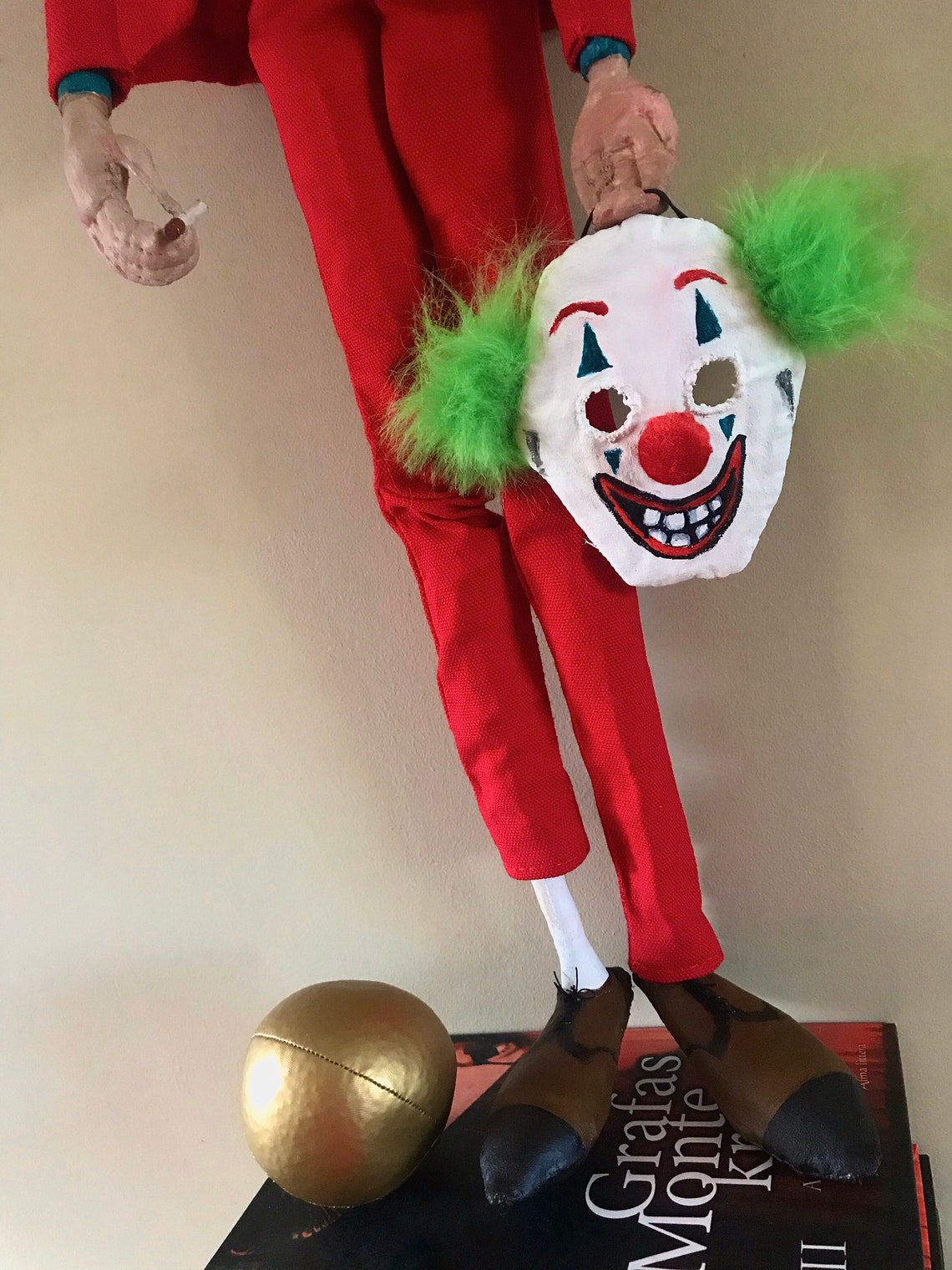 Joker doll-artinteriorhandmade doll | Etsy