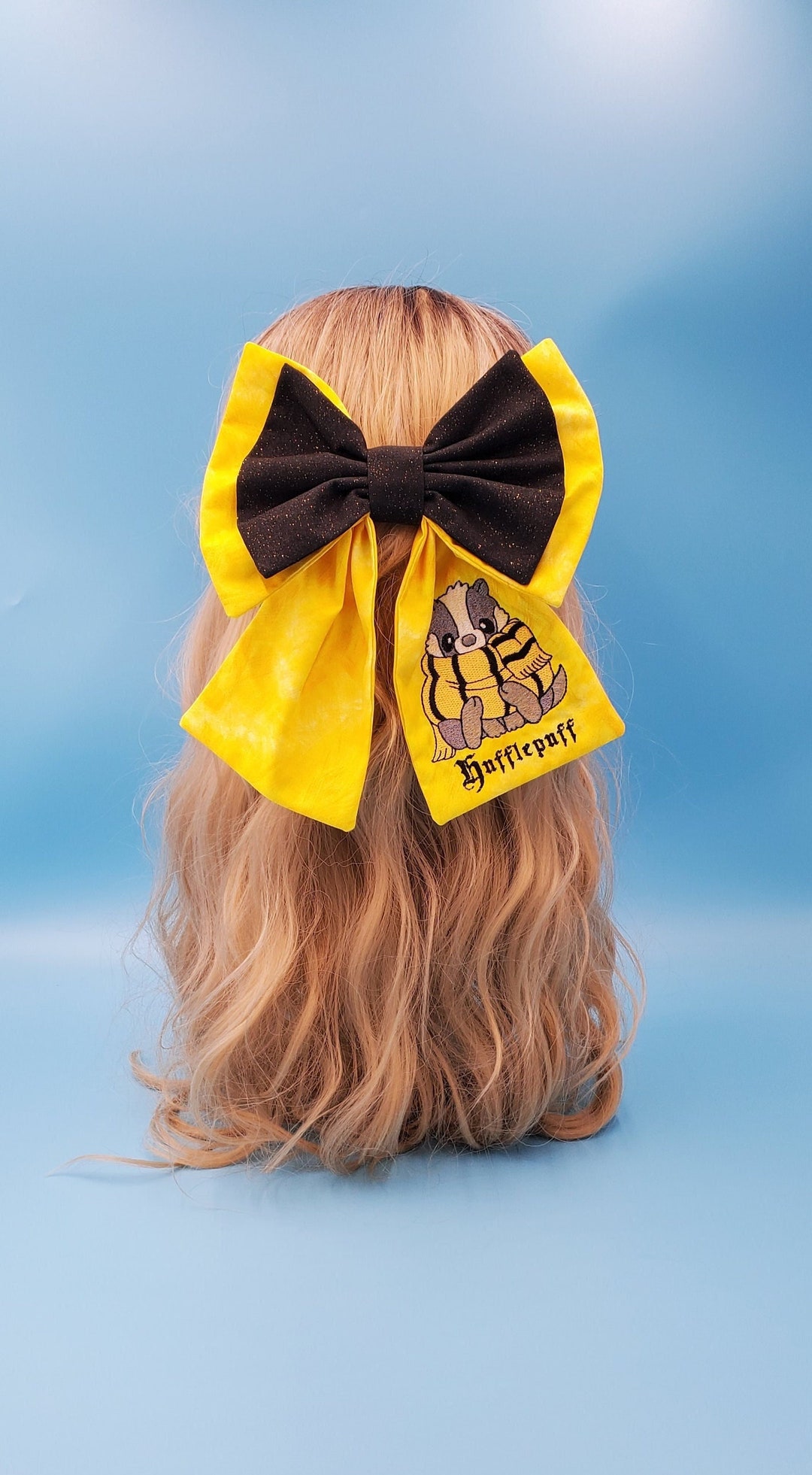 Wizard House ~ Hufflepuff Inspired ~ Vintage Style Bow - Etsy