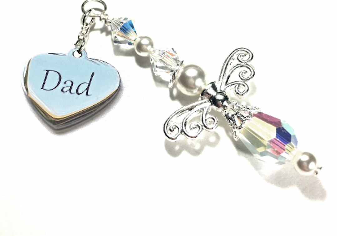 Dad Crystal Angel Car Charm – Birthstone, Father's Day Gift - Etsy