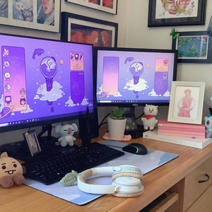 BTS Kpop - Computer Desktop Theme Background Wallpaper Organizer Set - Etsy