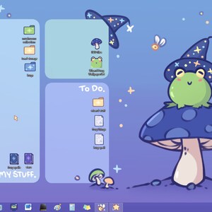 Wizard Frog Computer Desktop Theme Background Wallpaper - Etsy