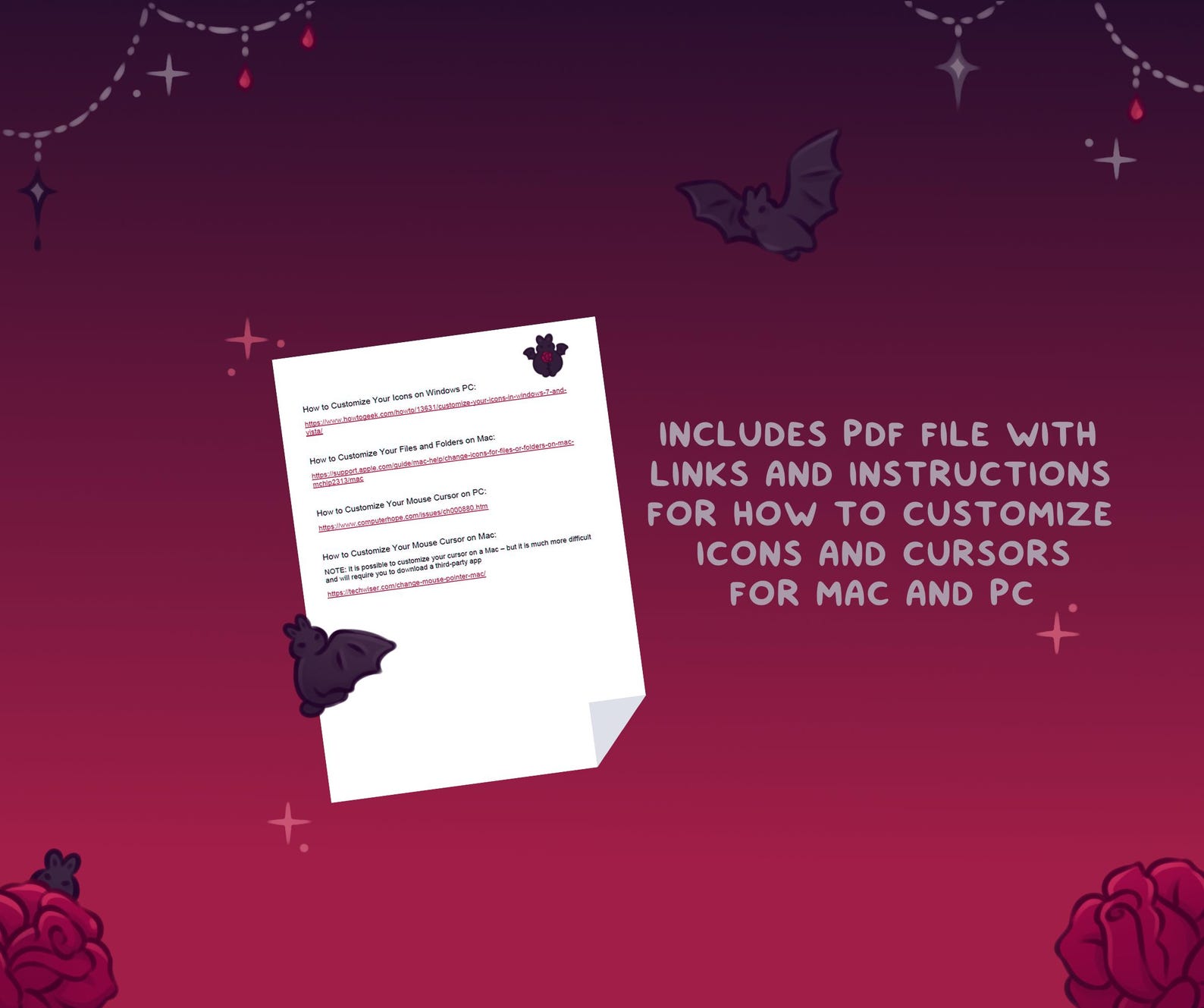 Vampbunner Bats Computer Desktop Theme ~ Wallpaper Organizer Set ...