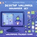Wizard Frog Computer Desktop Theme Background Wallpaper Organizer Set ...