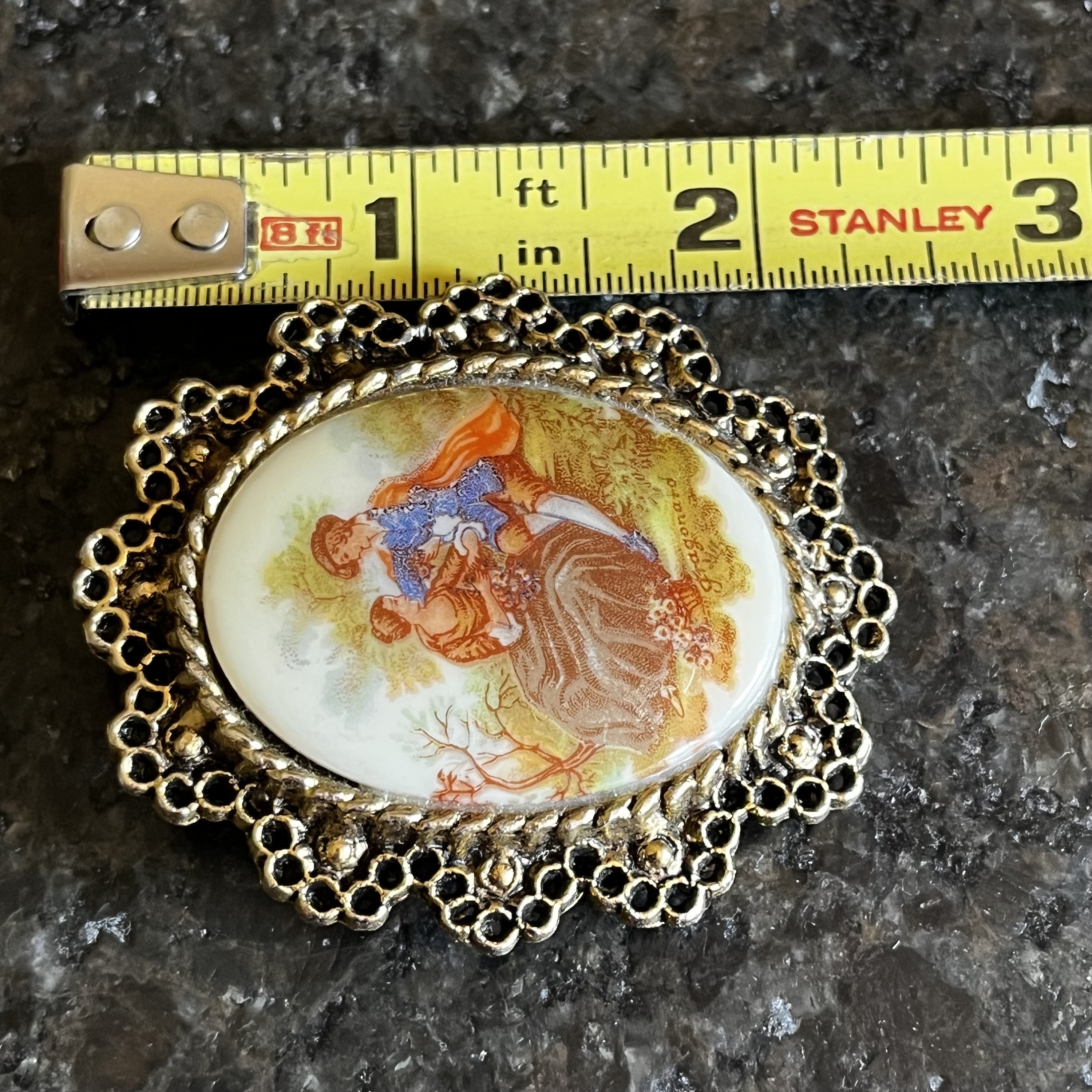 Vintage Courting Couple Brooch Signed W Germany - Etsy