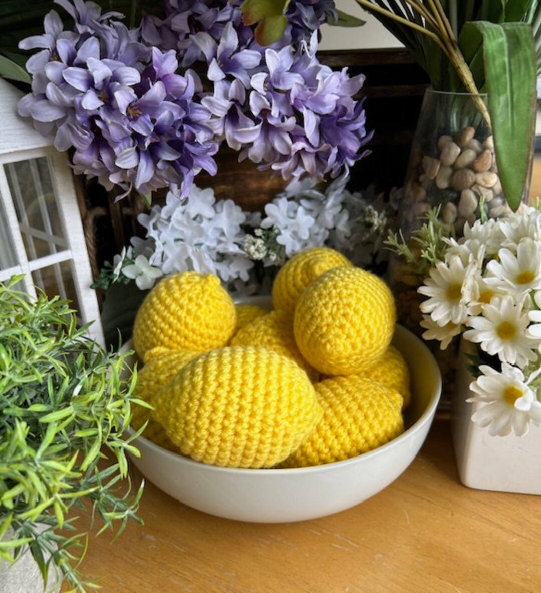 Crochet Lemons Amigurumi Spring Summer Gift Home Decor Centerpiece ...