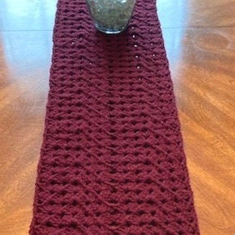Burgundy Table Runner - Etsy