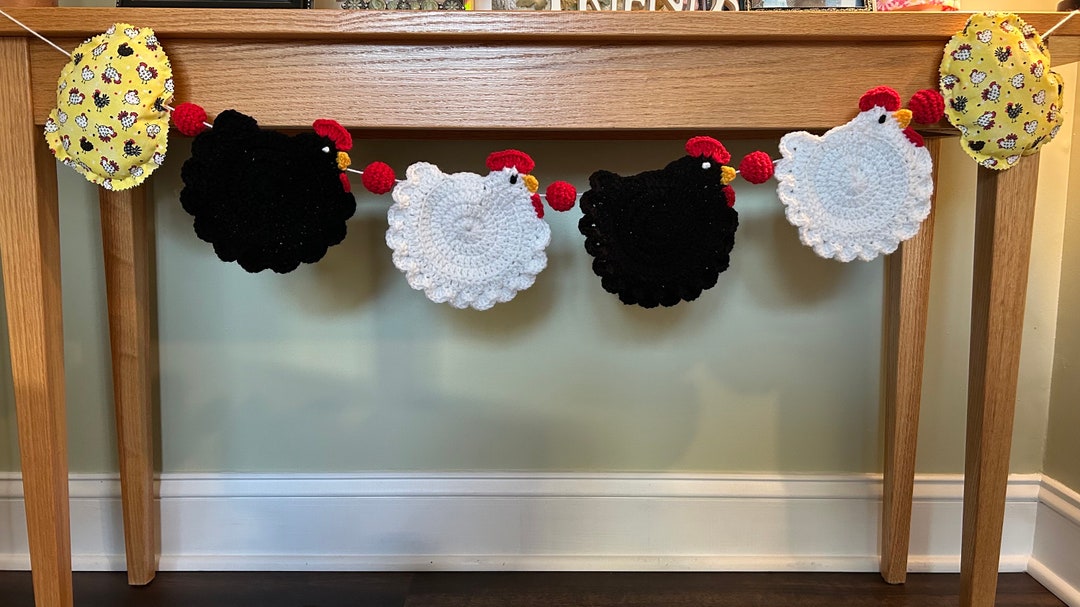 Crochet Chicken/hen Garland/bunting/banner,teepee/tent/playhouse Decor ...