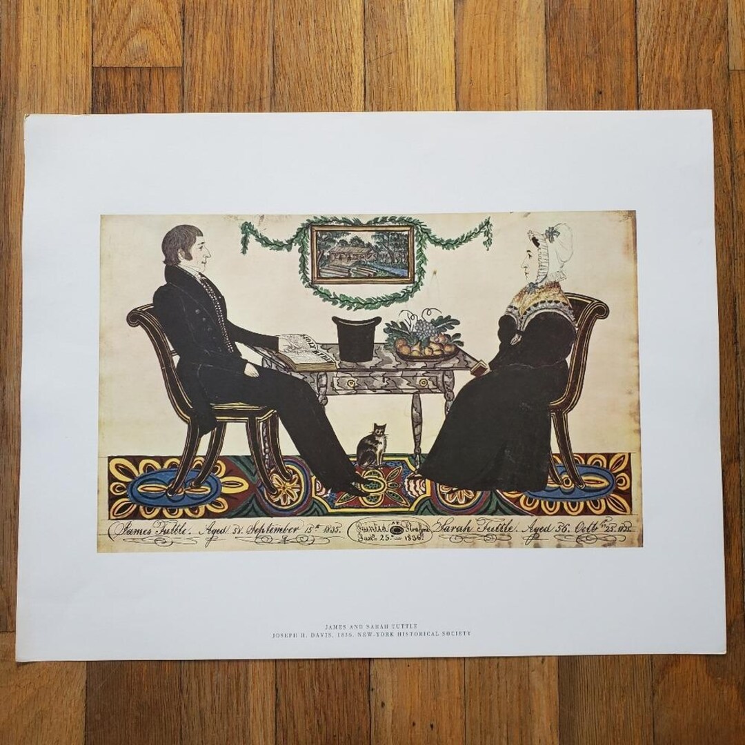 James and Sarah Tuttle Art Print Joseph H. Davis New York Historical ...