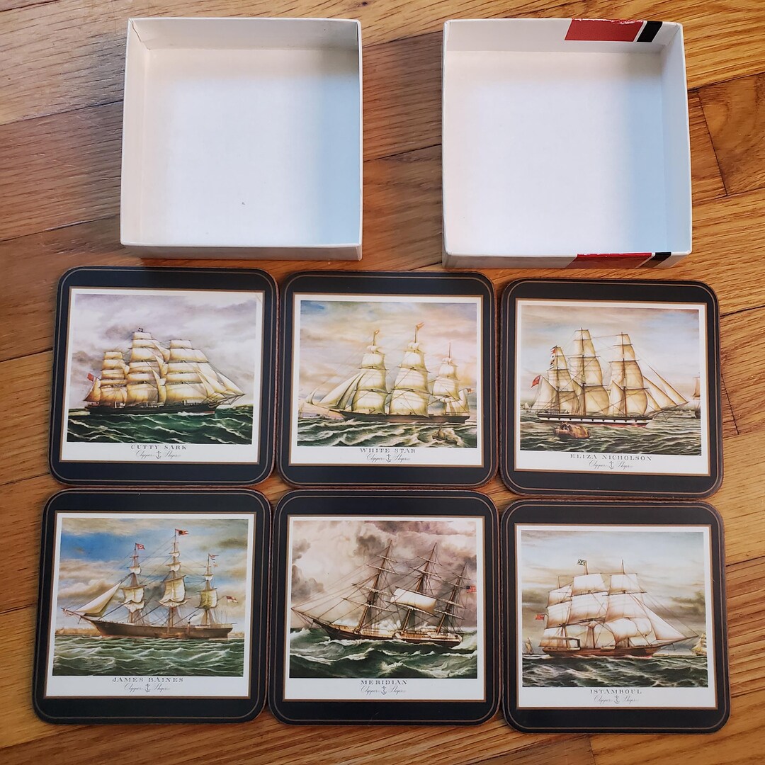 Vintage Pimpernel Clipper Ships Coasters Set of Six With Original Box ...