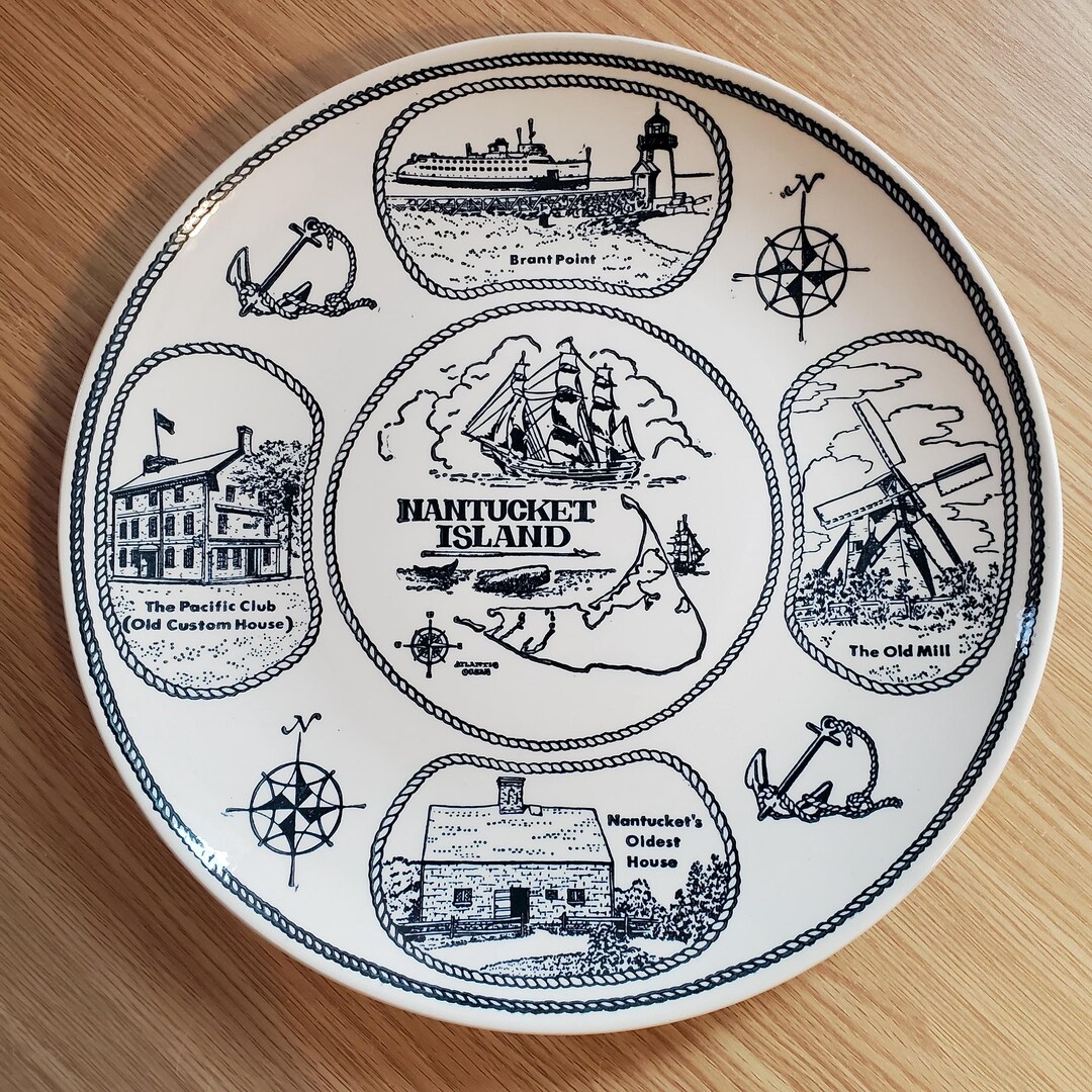 Nantucket Island Seven Seas Gifts Souvenir Decorative Plate Vintage - Etsy