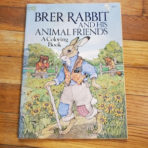 Vintage Brer Rabbit and His Animal Friends Coloring Book Storybook - Etsy