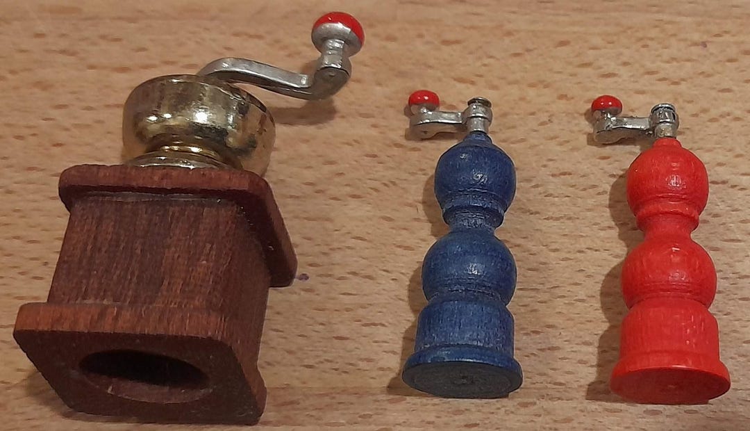 Bodo Hennig Miniature Coffee Grinder and Salt and Pepper Shakers - Etsy