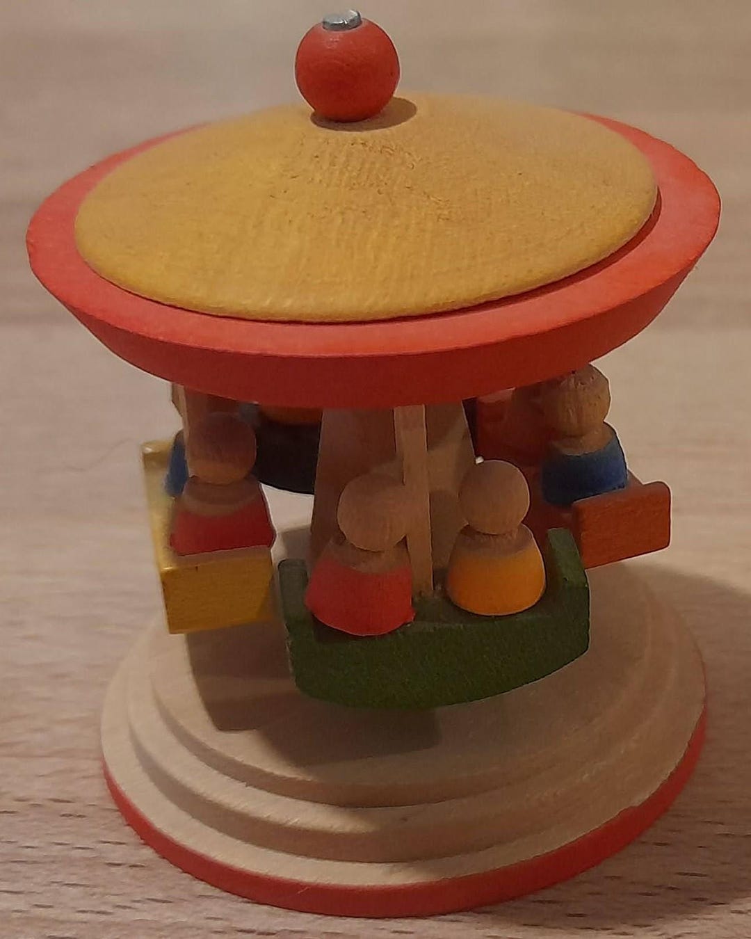 Bodo Hennig Miniature Carousel Made of Wood Colored Erzgebirge - Etsy