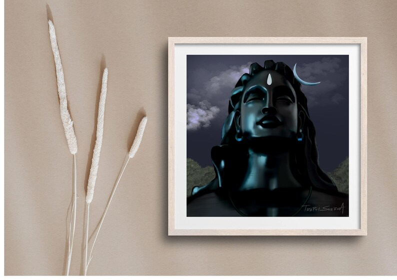 Printable Adiyogi Wall Art for Living Room Adiyogi Painting - Etsy