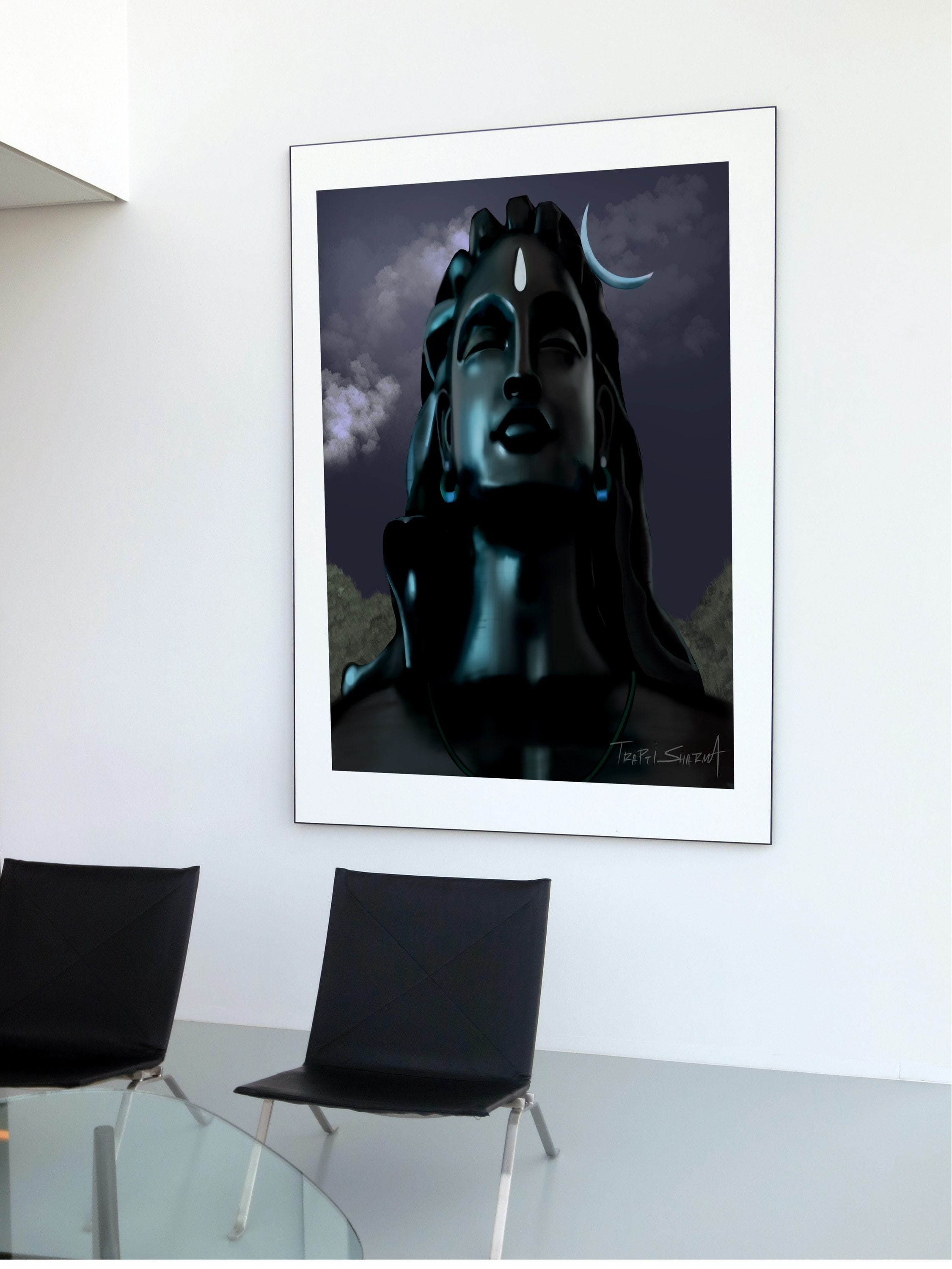 Printable Adiyogi Wall Art for Living Room Adiyogi Painting Art Adiyogi ...