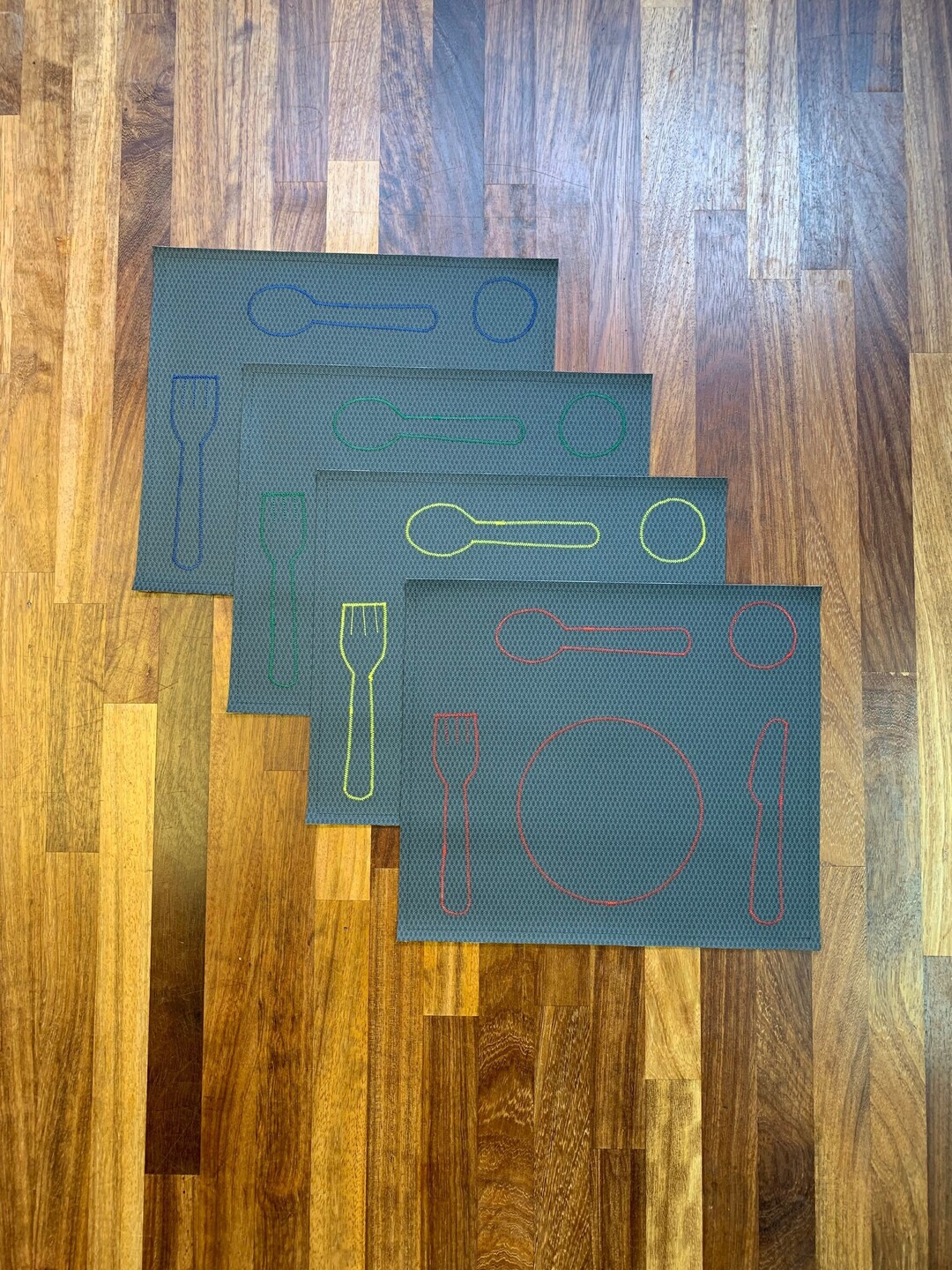 Montessori Placemat, Wipe Clean, Charcoal Grey, Montessori, Montessori ...