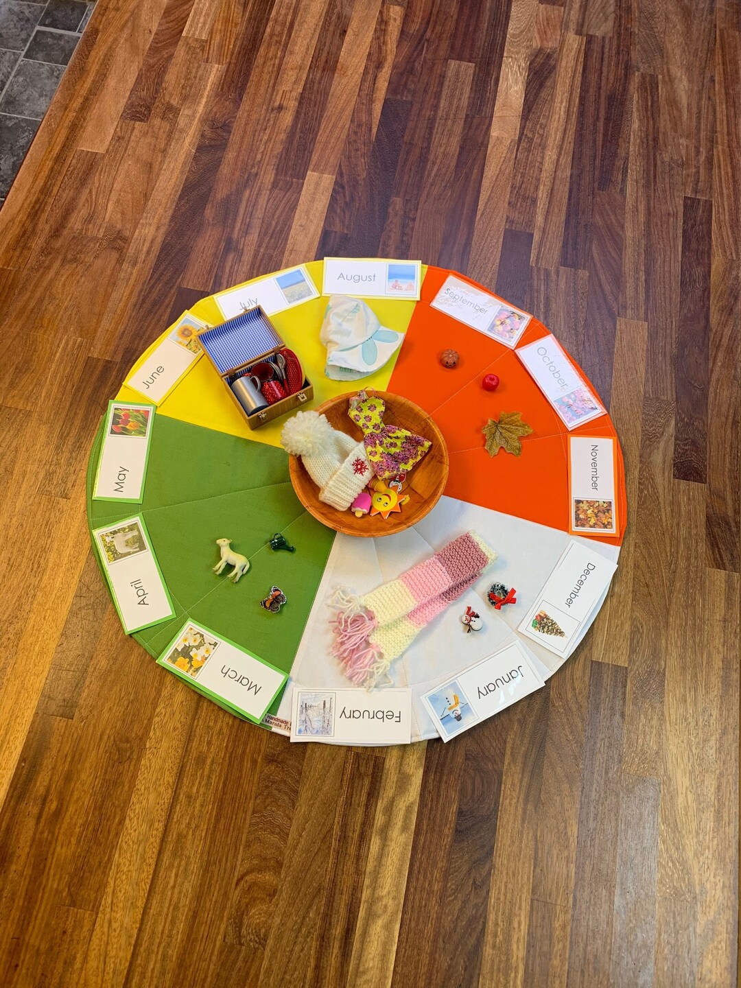 Montessori Seasons Mat, Montessori Education, Montessori, Play Mat ...